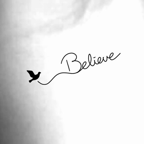 Feather Bird Temporary Tattoo Etsy