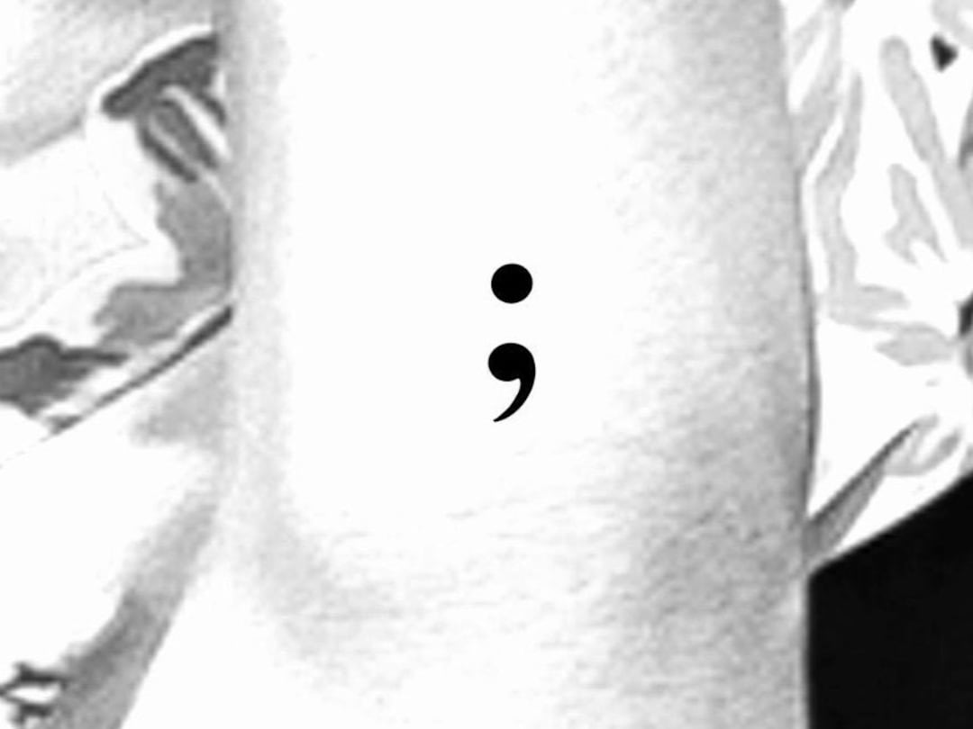 Small Semicolon Temporary Tattoo - Etsy