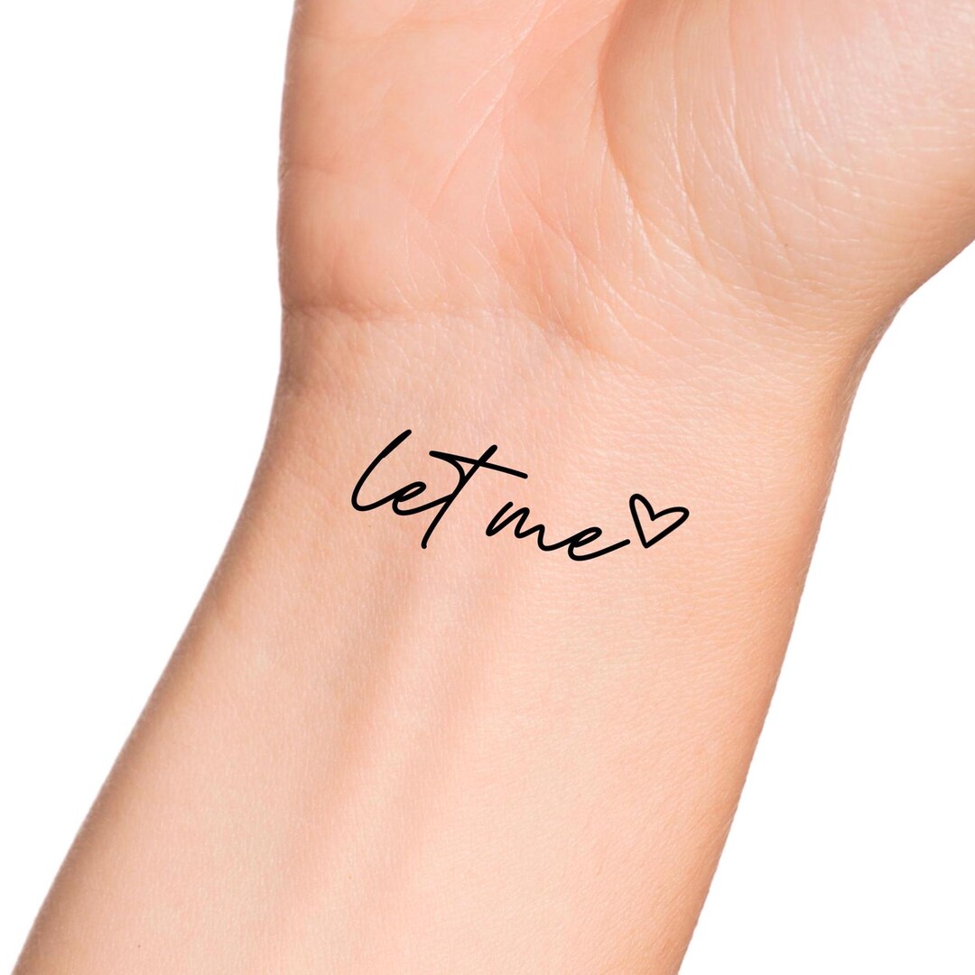 Let Me Heart Temporary Tattoo - Etsy