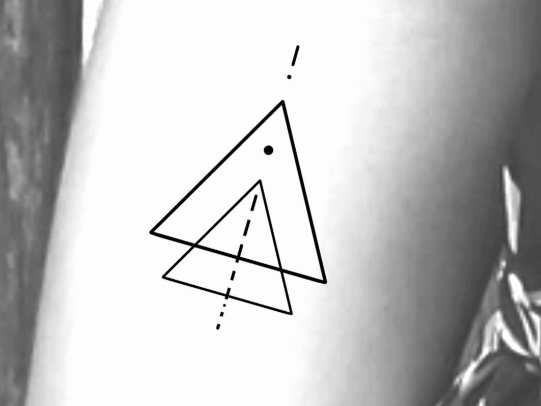 Triangle Geometric Temporary Tattoo - Etsy