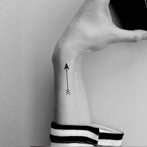 Lotus Arrow Temporary Tattoo - Etsy