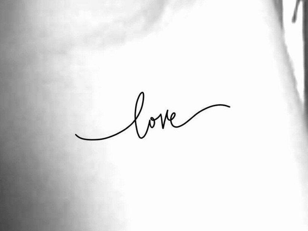 Love Temporary Tattoo - Etsy