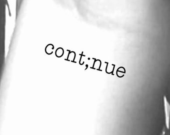 Continue Tattoo - Etsy