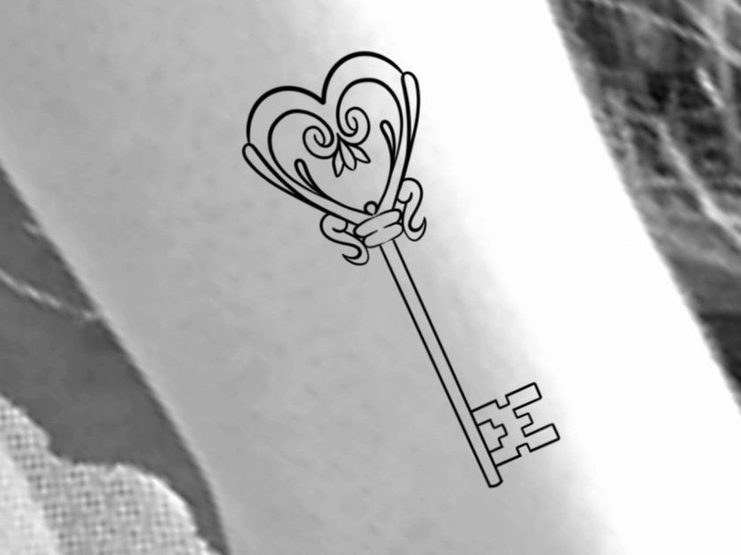 Skeleton Key Temporary Tattoo - Etsy