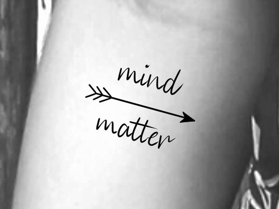 Mind Over Matter Temporary Tattoo | Etsy