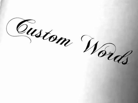 Custom Fancy Words Temporary Tattoo - Etsy