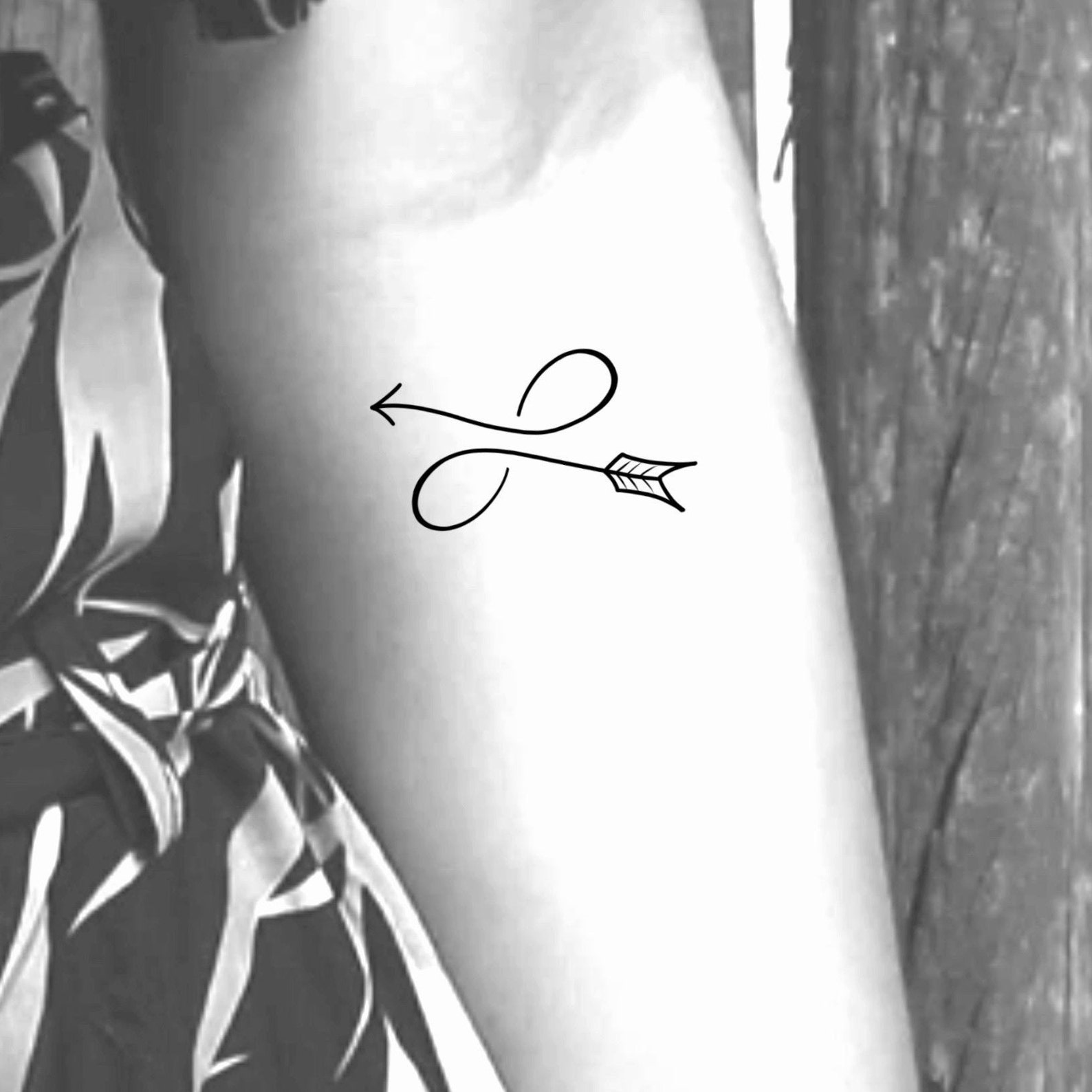 Infinity Arrow Temporary Tattoo - Etsy