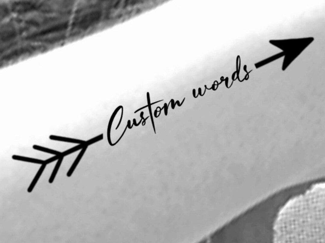 Custom Arrow Words Temporary Tattoo - Etsy