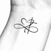 Cross Heart Infinity Temporary Tattoo - Religious Tattoo - Etsy