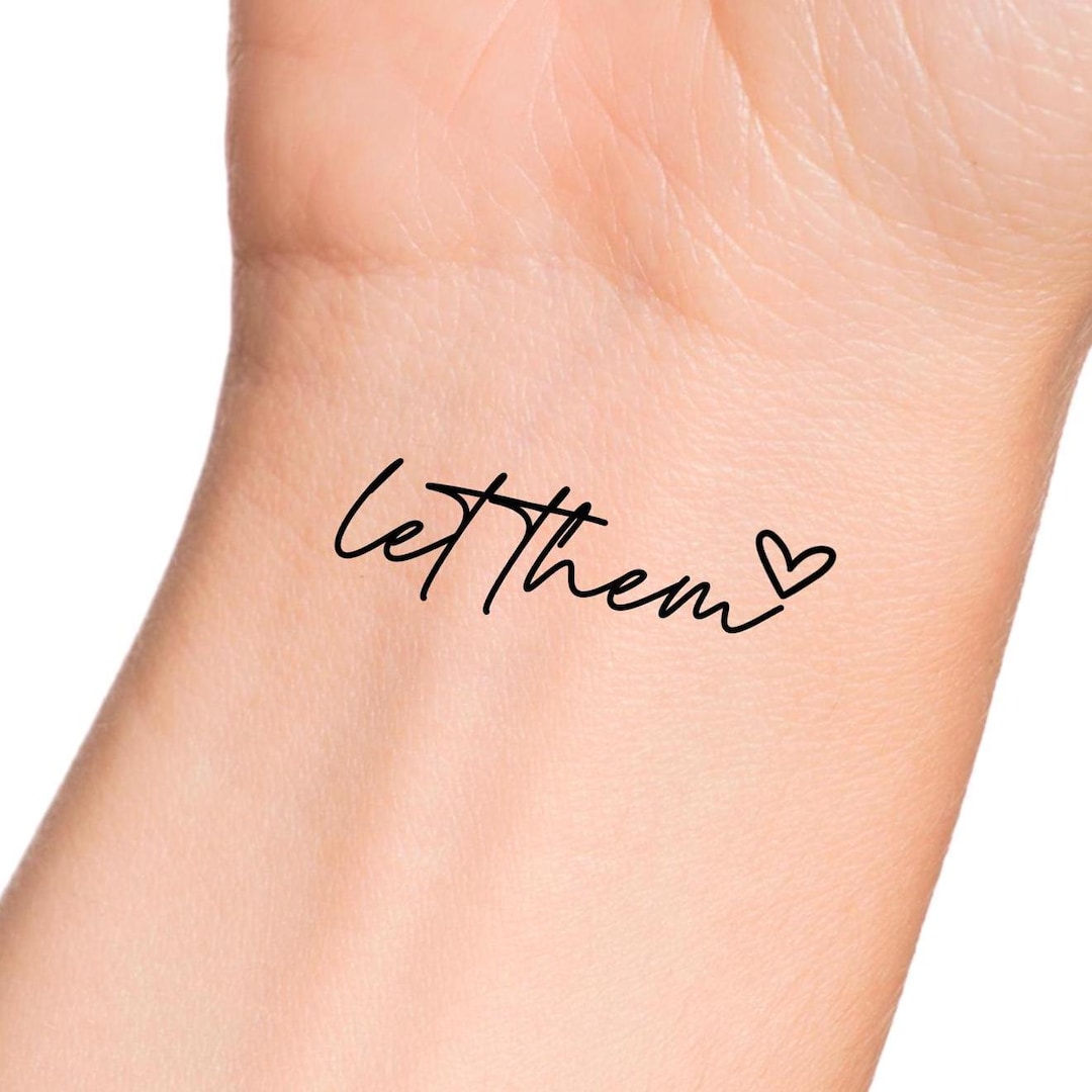 Let Them Heart Temporary Tattoo - Etsy