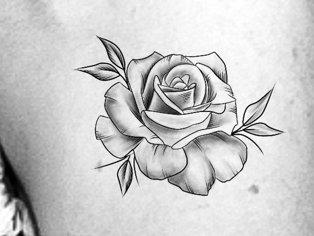 Rose Temporary Tattoo - Etsy