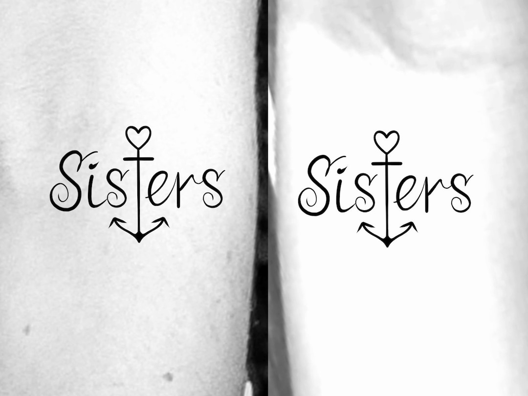 2 Sisters Anchor Matching Temporary Tattoos - Etsy