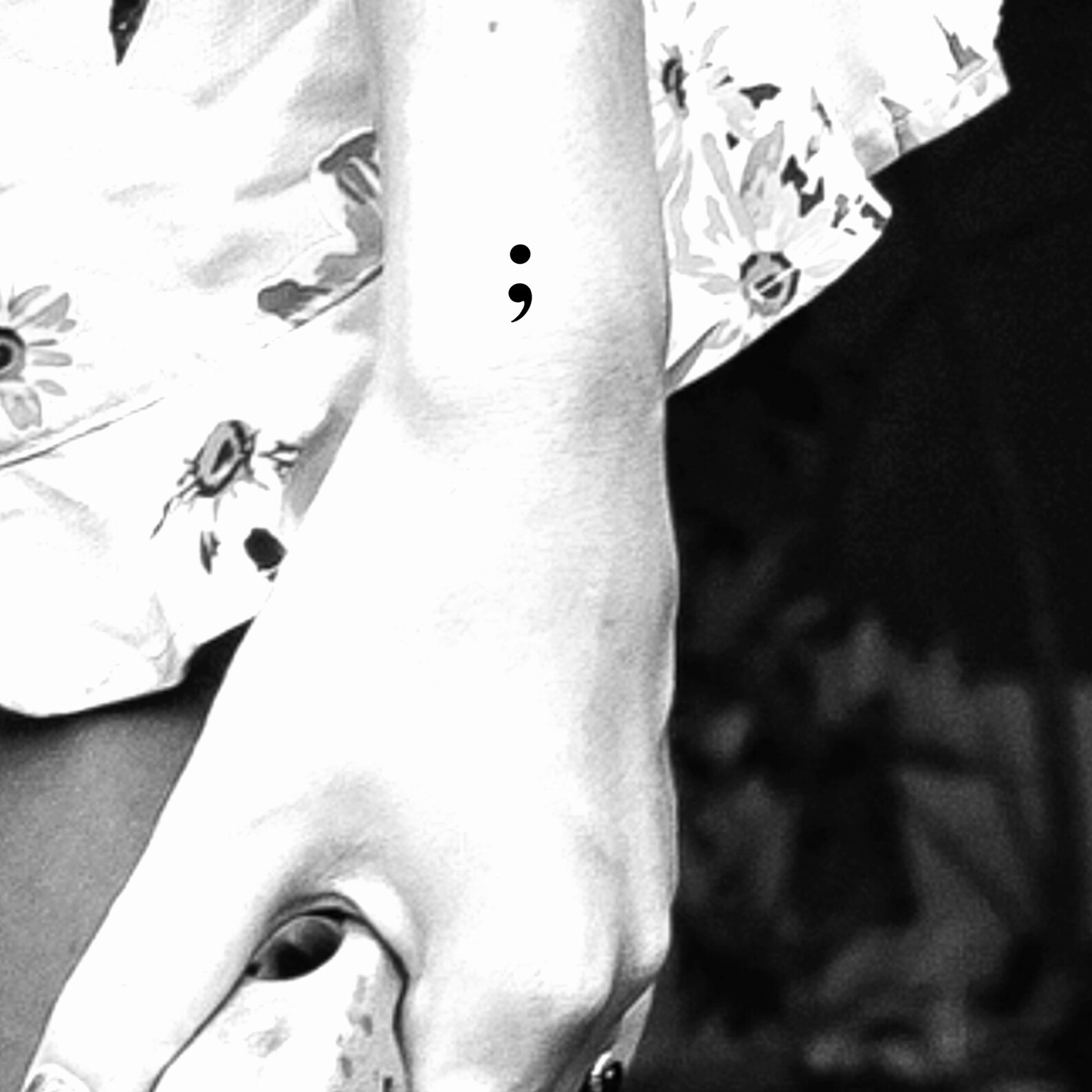 Small Semicolon Temporary Tattoo | Etsy