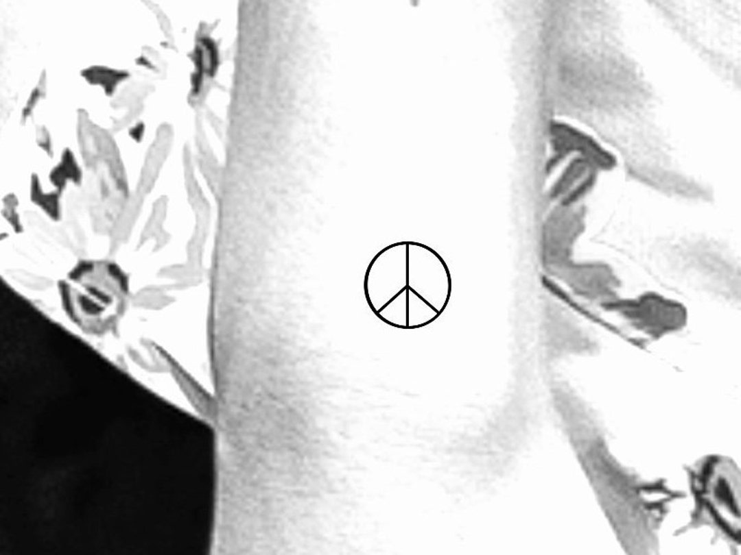 Small Peace Sign Temporary Tattoo - Etsy