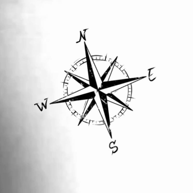 Temporary Compass Tattoo - Etsy