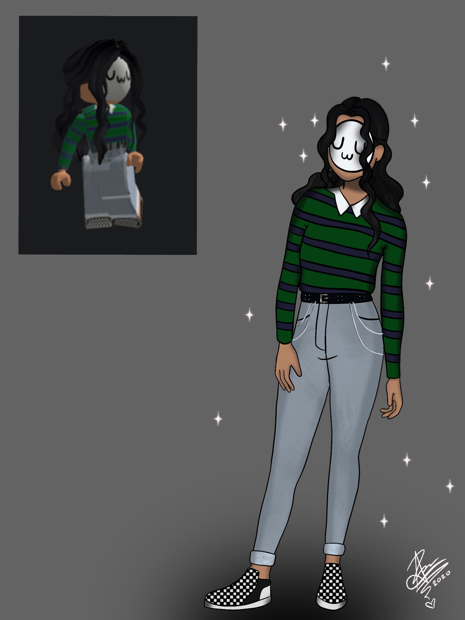 Drawing your Roblox character in digital art commissions | Etsy