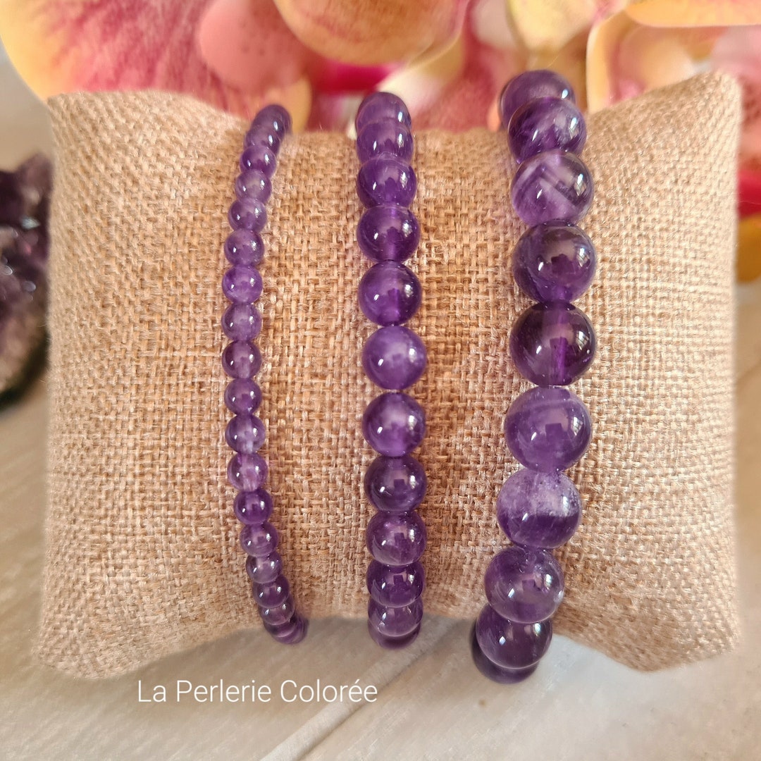 AAA AMETHYST Bracelet From Uruguay Made to Measure in Natural - Etsy UK