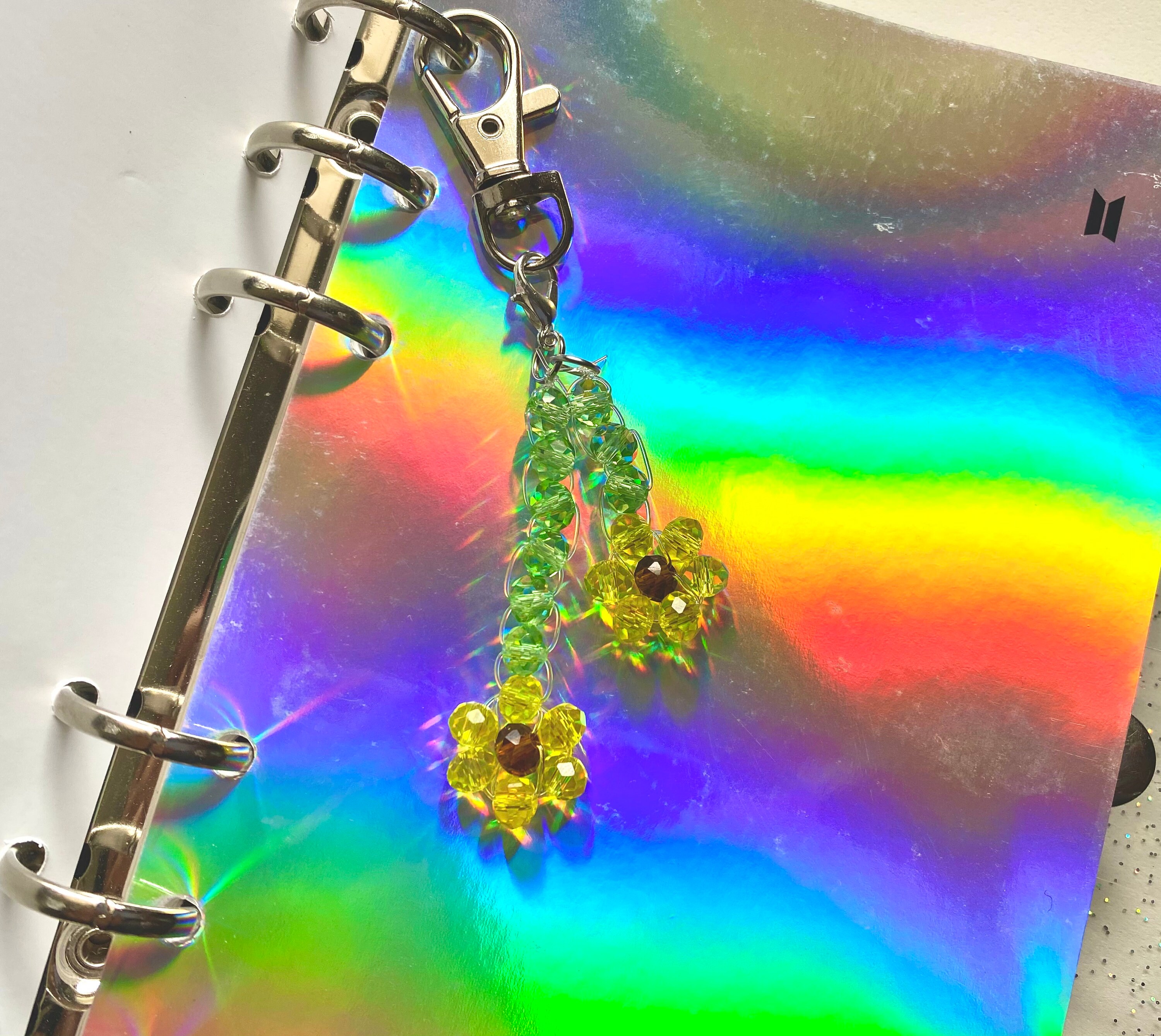 Beaded Flower Keychain - Etsy