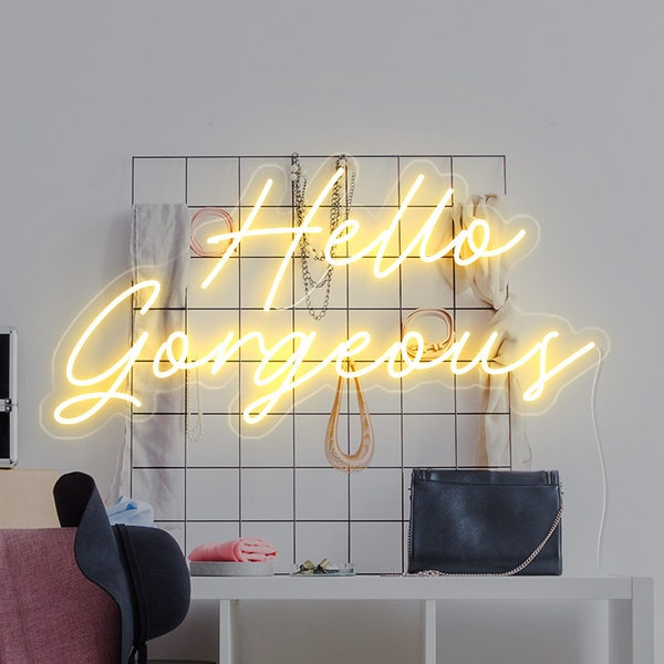 Hello Gorgeous Neon Sign - Etsy