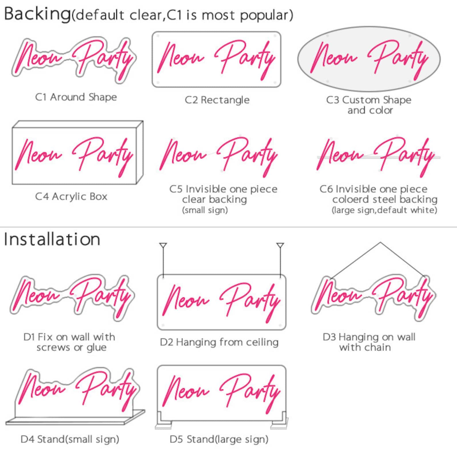 Party Time Neon Sign | Custom LED Neon Sign | Party and Event Decor ...