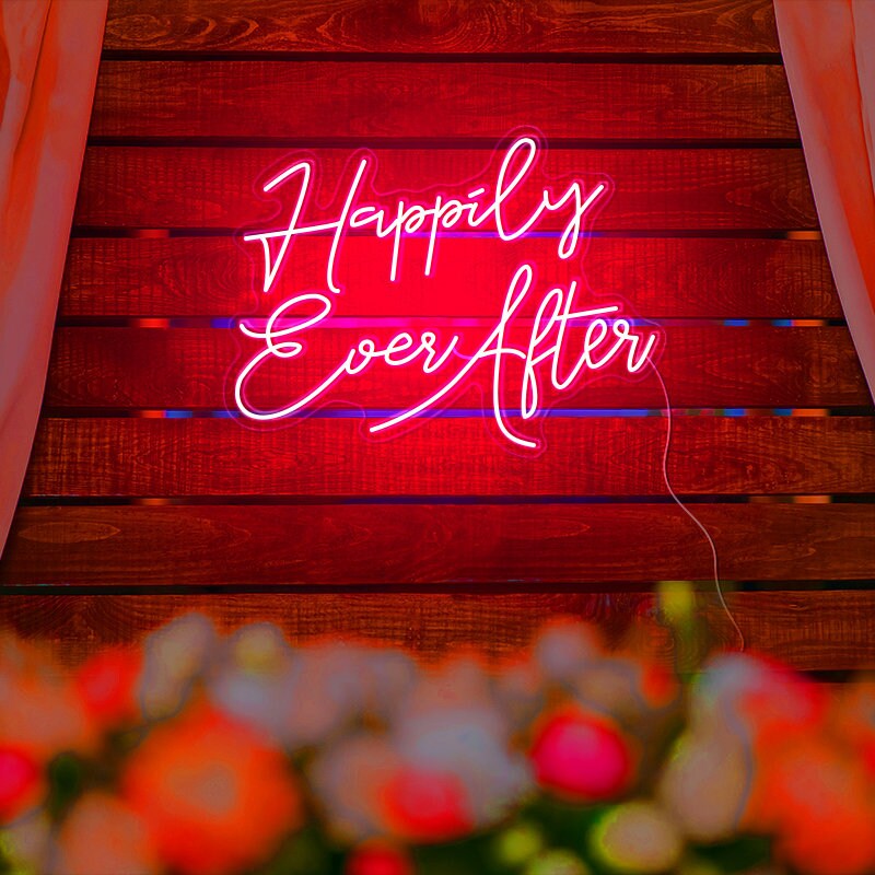 Happy Ever After Neon Sign Wedding Neon Sign Custom Neon - Etsy