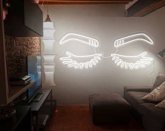 Neon Eyelash Sign - Etsy