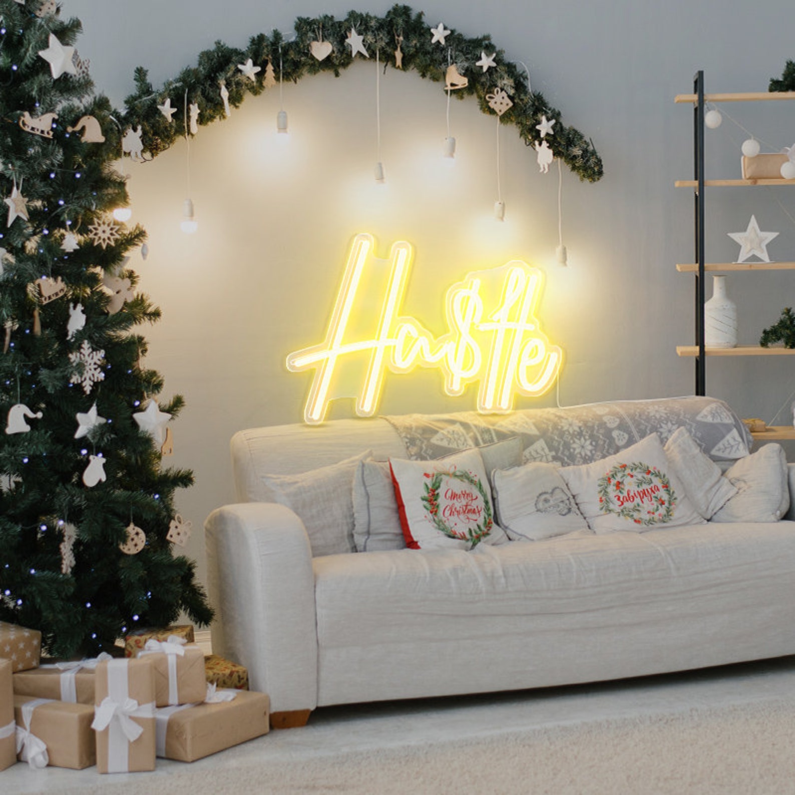 Hustle Neon Sign Custom Neon Wall Signs Neon Light on Wall | Etsy