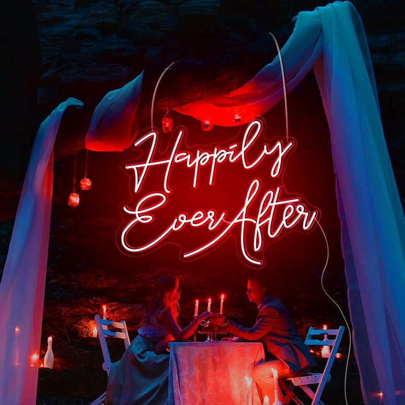 Happy Ever After Neon Sign Wedding Neon Sign Custom Neon - Etsy