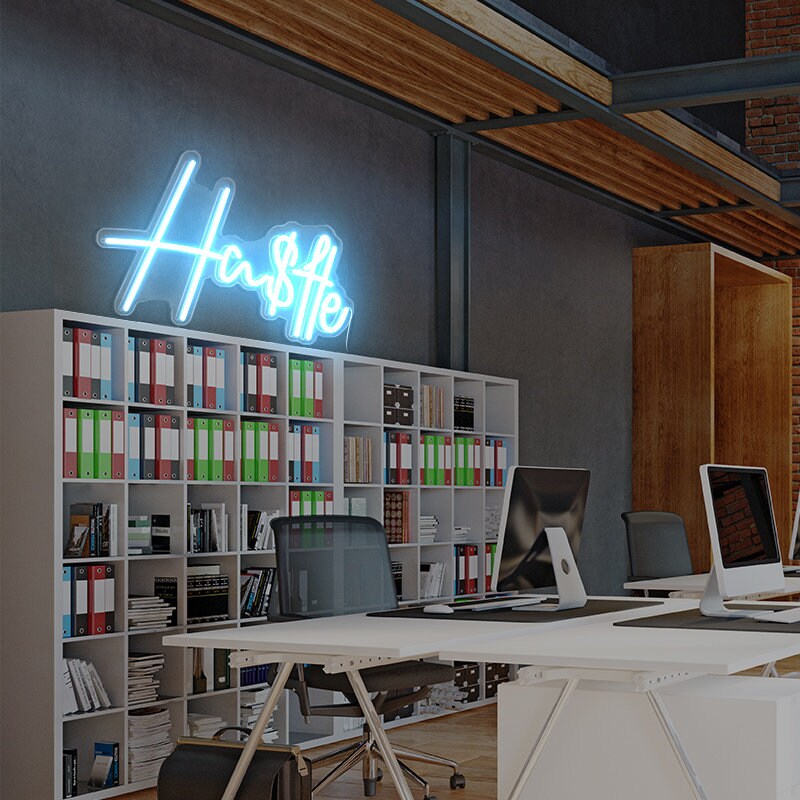 Hustle Neon Sign Custom Neon Wall Signs Neon Light on Wall | Etsy