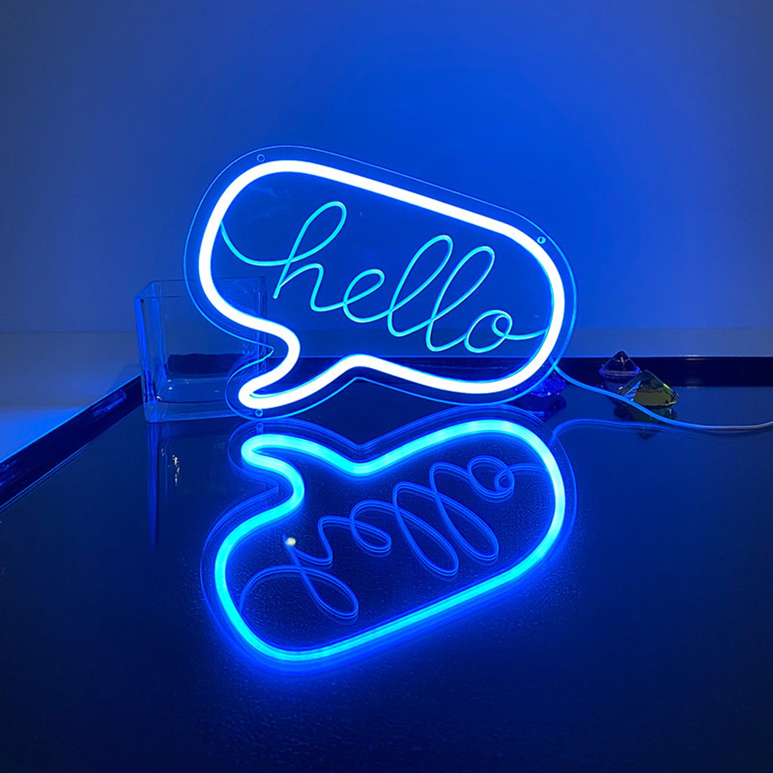 Hello Neon Sign Neon Sign Neon Sign Bedroom Neon Wall Art - Etsy