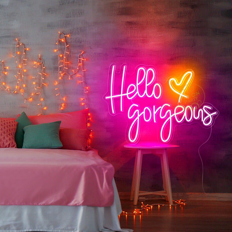 Hello Gorgeous LED Neon Lights | Custom LED Neon Signs | Neon Home ...