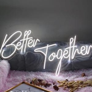 Better Together LED Neon Sign | Custom LED Neon Wedding Photo Backdrop ...