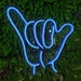Shaka Hand Sign Neon Light | Custom LED Neon Sign | Hang Loose Neon ...