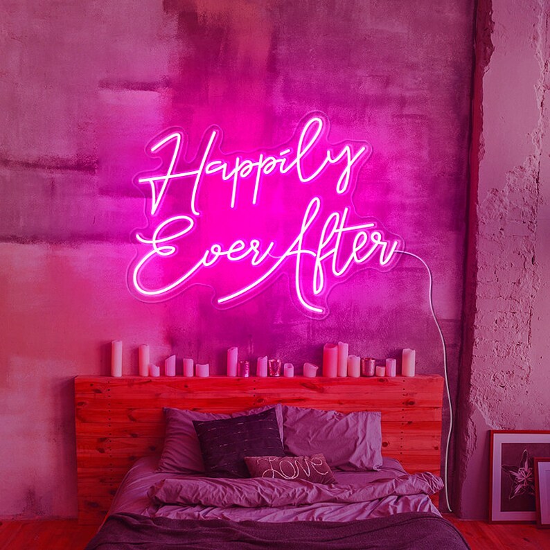 Happy Ever After Neon Sign Wedding Neon Sign Custom Neon | Etsy