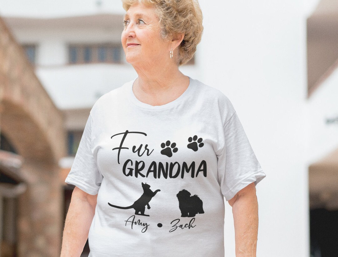 Custom Fur Grandma T Shirt With Your Pet Names,dog Grandma ,cat Grandma ...