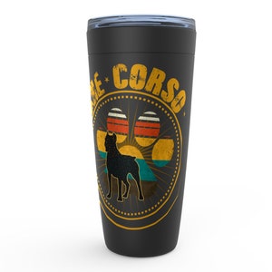Custom Retro Cane Corso Lover Viking Tumblers, Cane Corso Mom and Dad ...