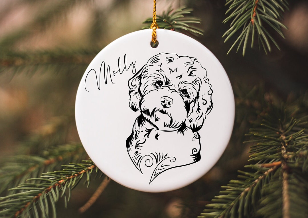 Custom Cockapoo,cavapoo, Labradoodle Christmas Ceramic Ornaments - Etsy