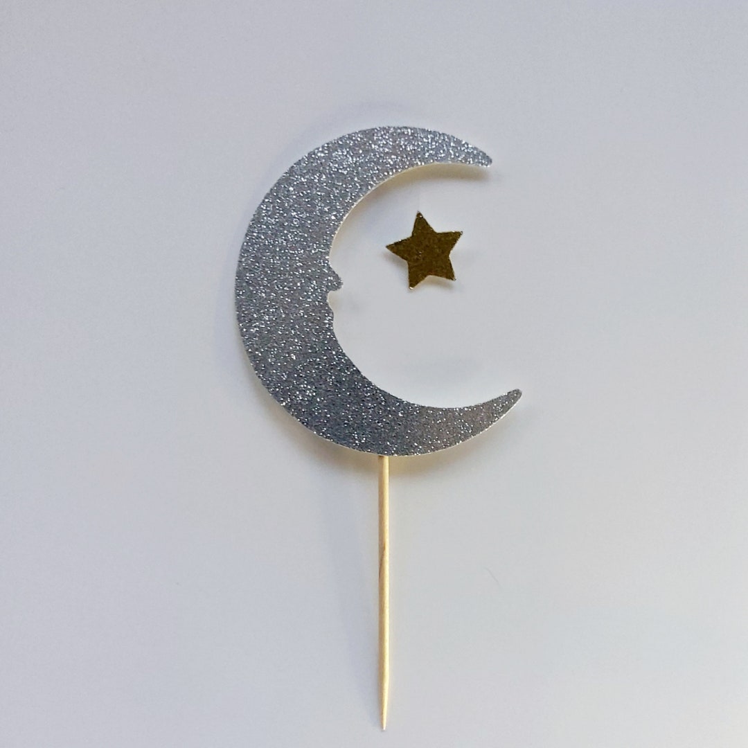 Moon and Star Cupcake Toppers - Etsy