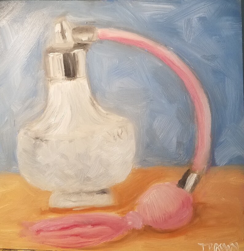 Vintage Perfume 6" X 6" Original Oil Paintings, Oil on Panel ...