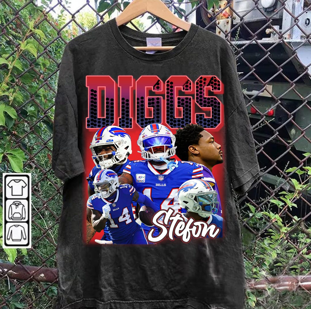 Limited Stefon Diggs Shirt Vintage 90s Grapic Tee Unisex Quinn Hughes ...