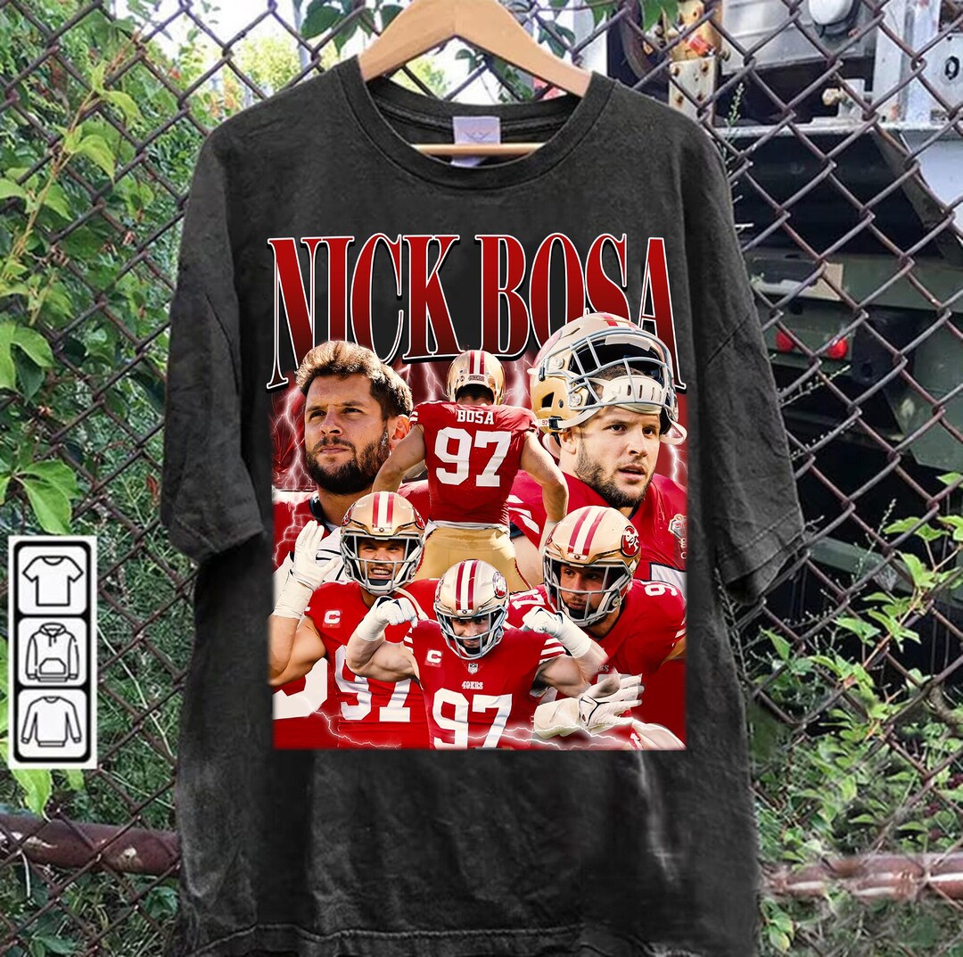 Vintage Nick Bosa Shirt, Nick Bosa T-shirt, Football Shirt, Classic 90s ...