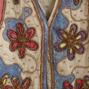 Flower Bead Vest, Hand-painted, Size M - Etsy