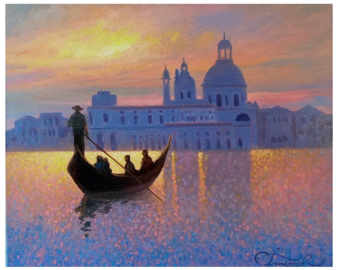 Venice Painting Hand Painted Italy Art Grand Canal Original Oil ...