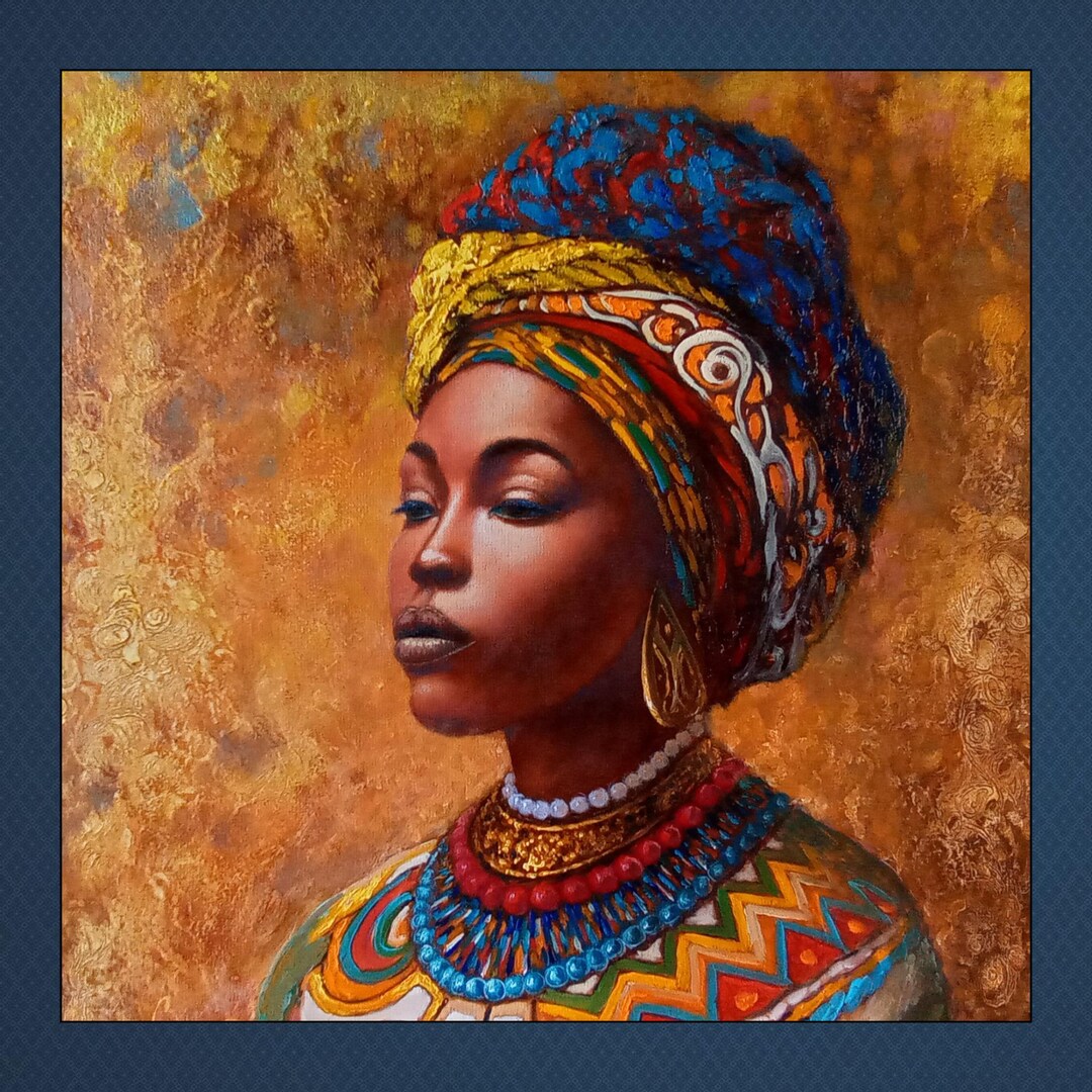 African Queen Painting Hand Painted African Women Art Abstract Women ...