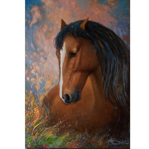 Wild Mustangs Painting - Etsy