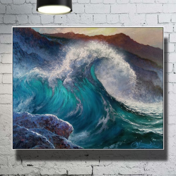 Wave Artwork - Etsy