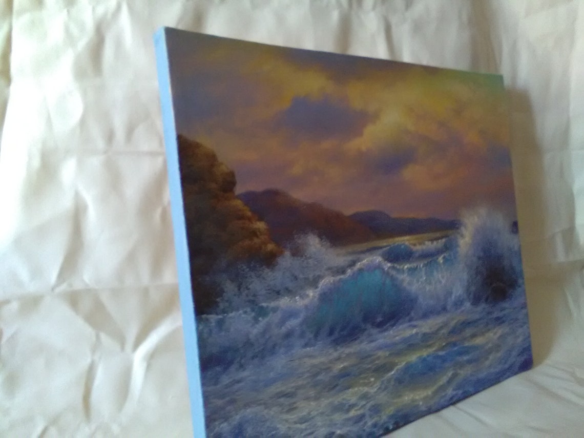 Seascape Oil Painting Ocean Waves Artwork Custom Painting - Etsy