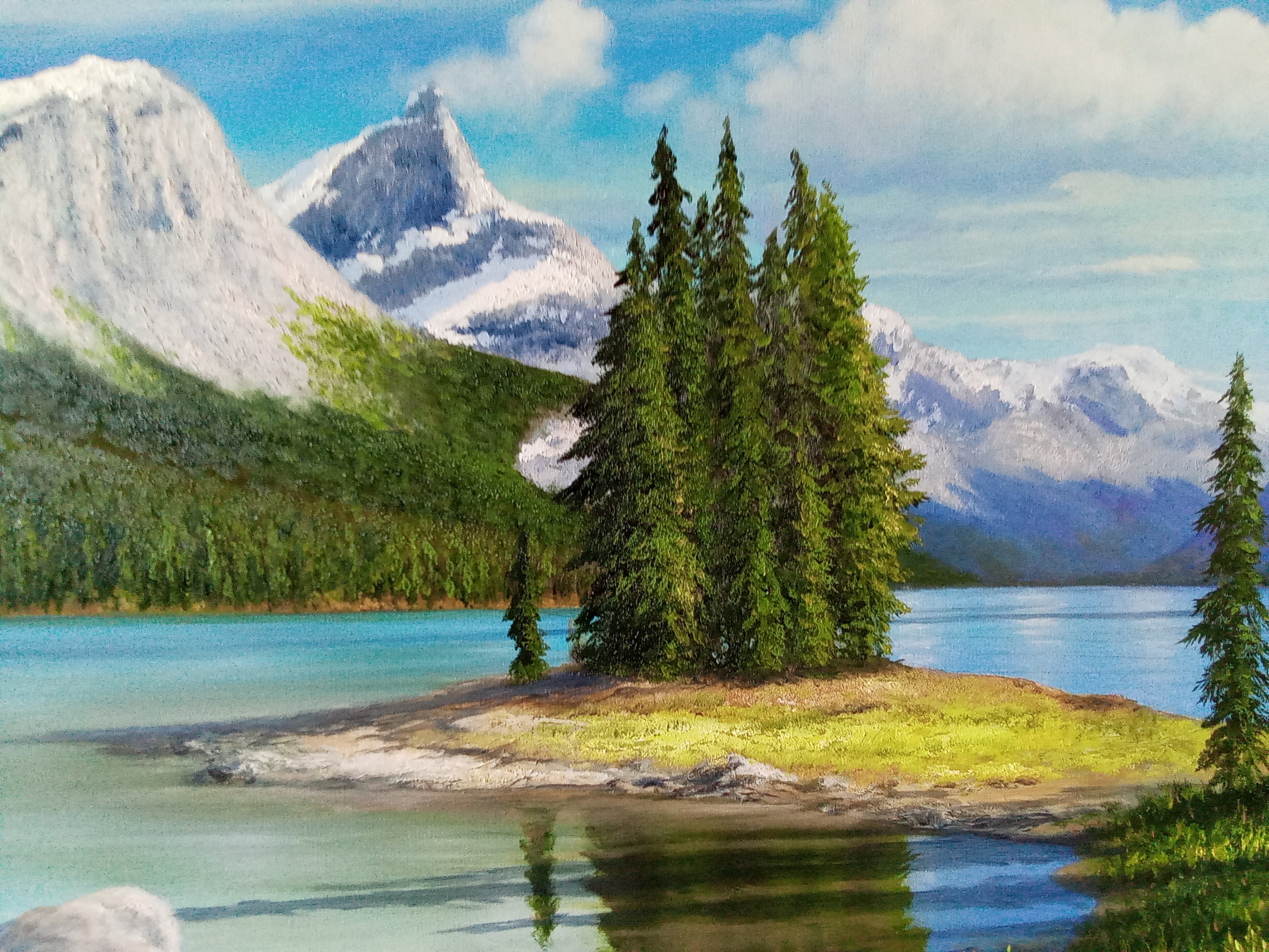 Spirit Island Oil Painting: Jasper National Park, Canada - 20x28 ...
