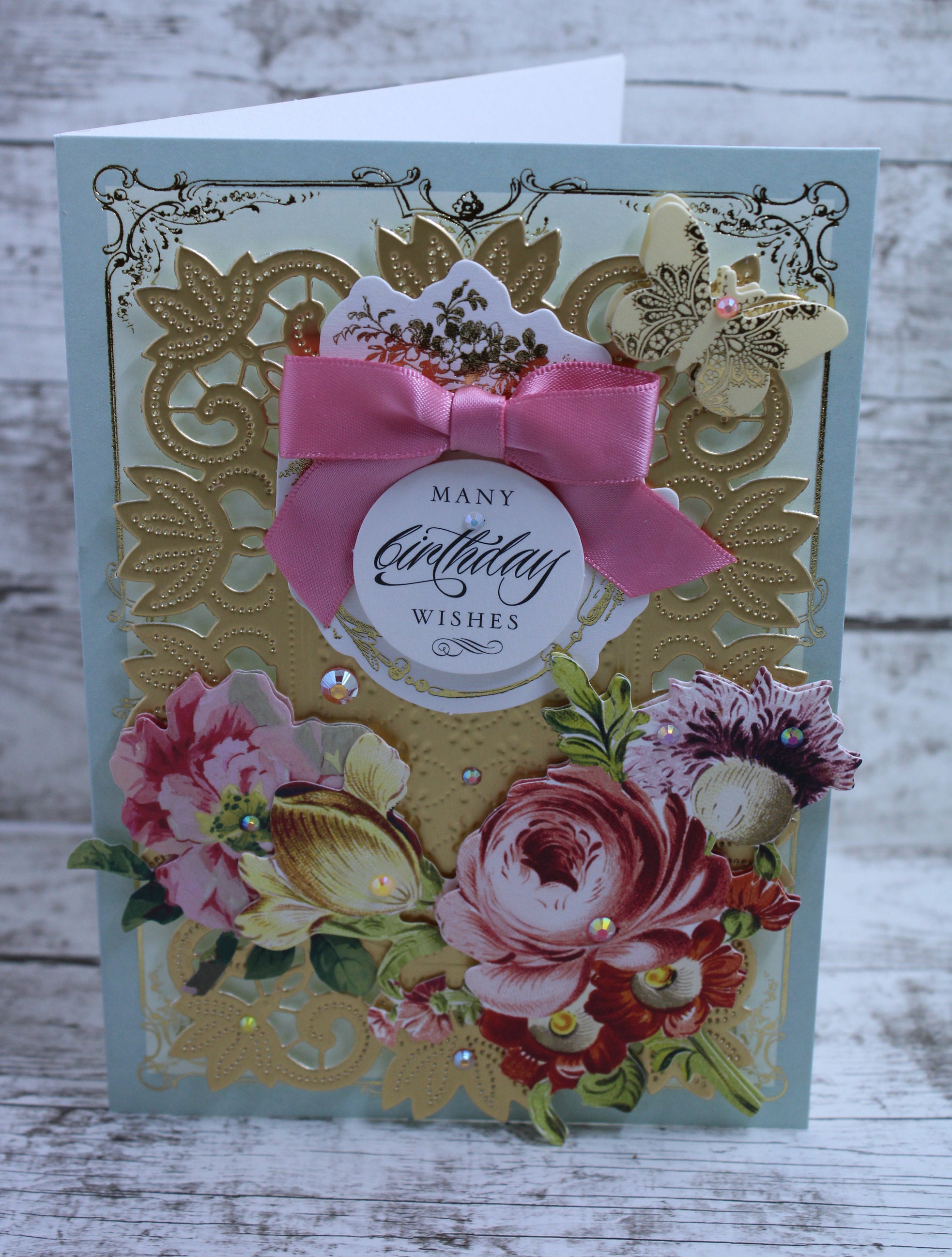 Paper Paper & Party Supplies Greeting Cards sending love Gold embossed ...