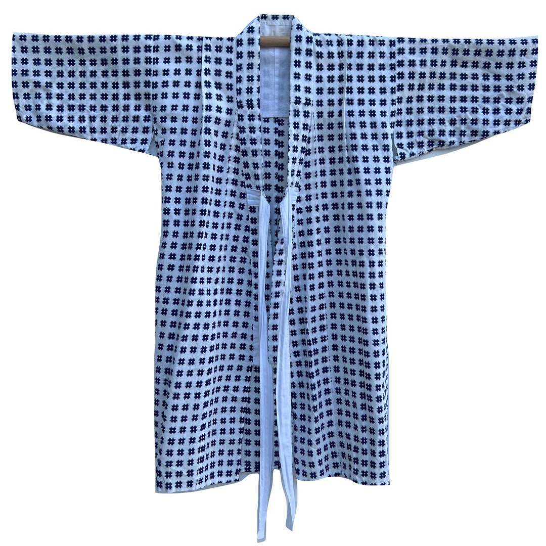 Boys Blue and White Cotton Yukata With Igeta Pattern - Etsy